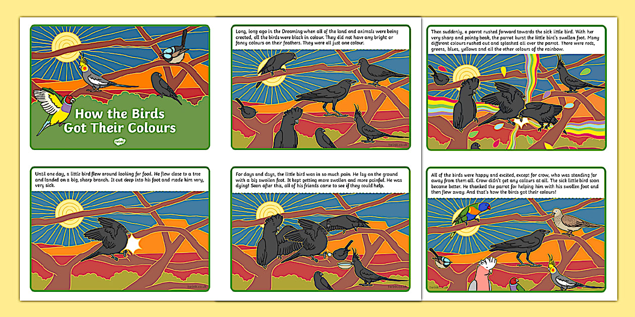 How the Birds Got Their Colours Story Cards-Australia