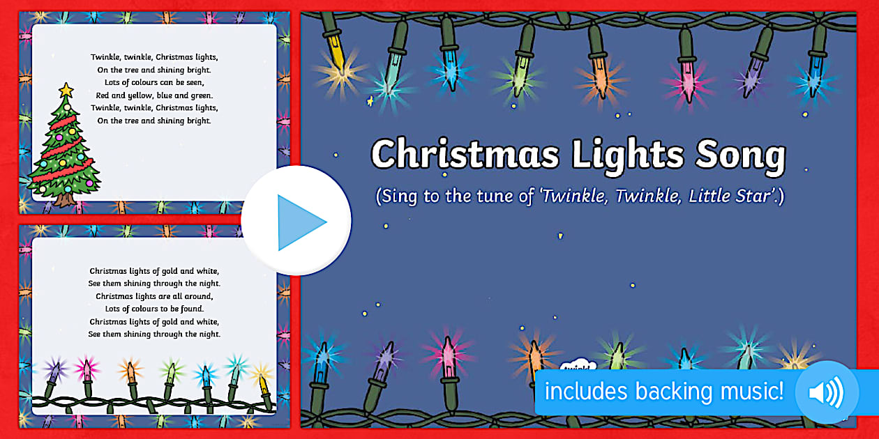 Christmas Lights Song PowerPoint - Twinkl