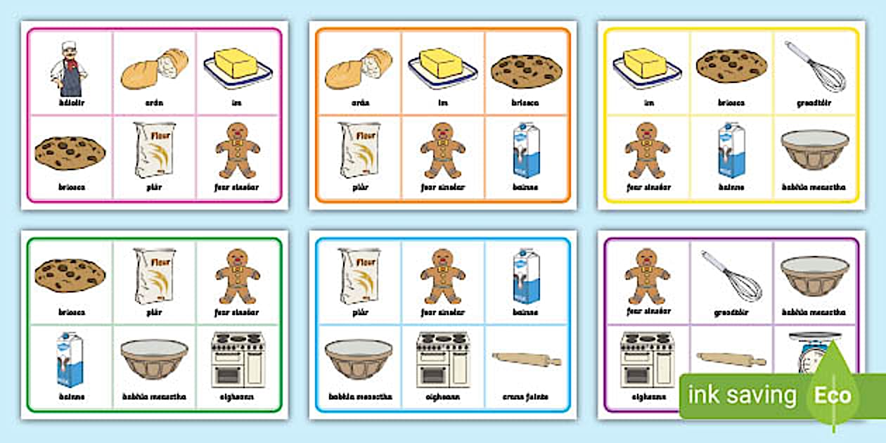The Bakery Aistear Bingo Gaeilge (Teacher-Made) - Twinkl