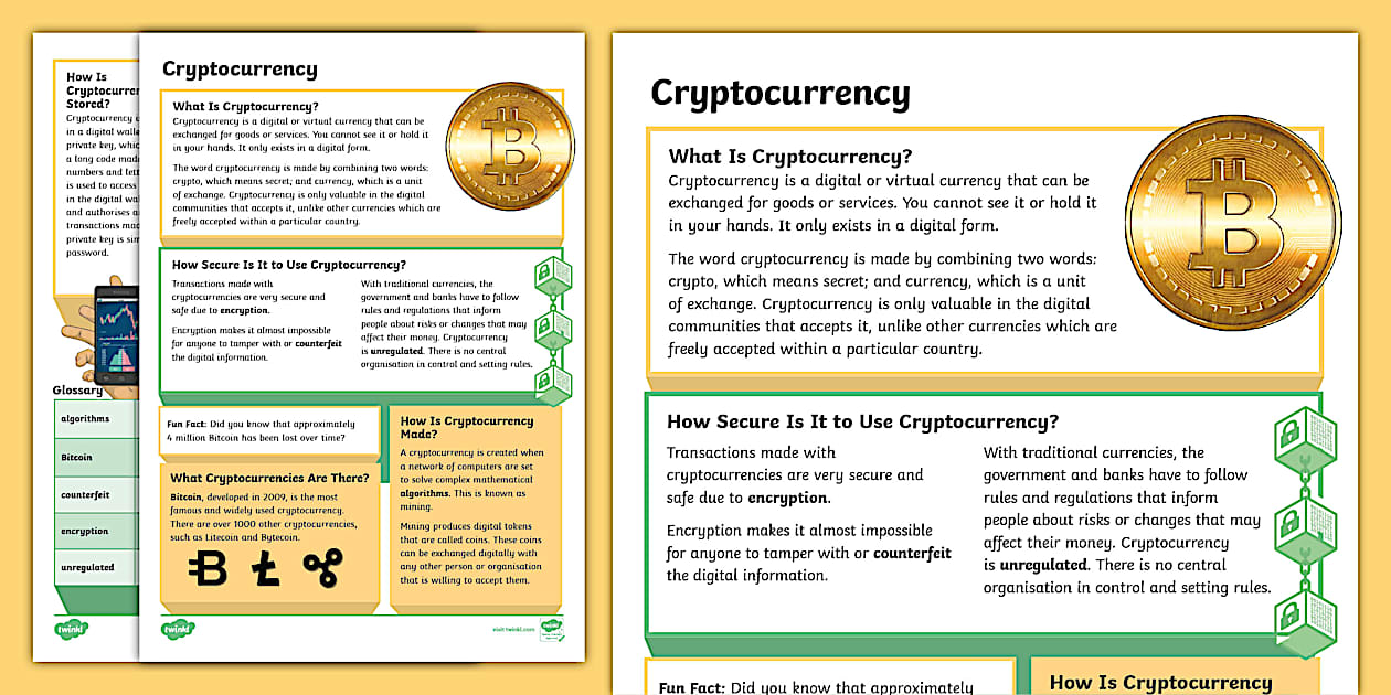 KS2 Cryptocurrency Fact File - Computing (teacher made)
