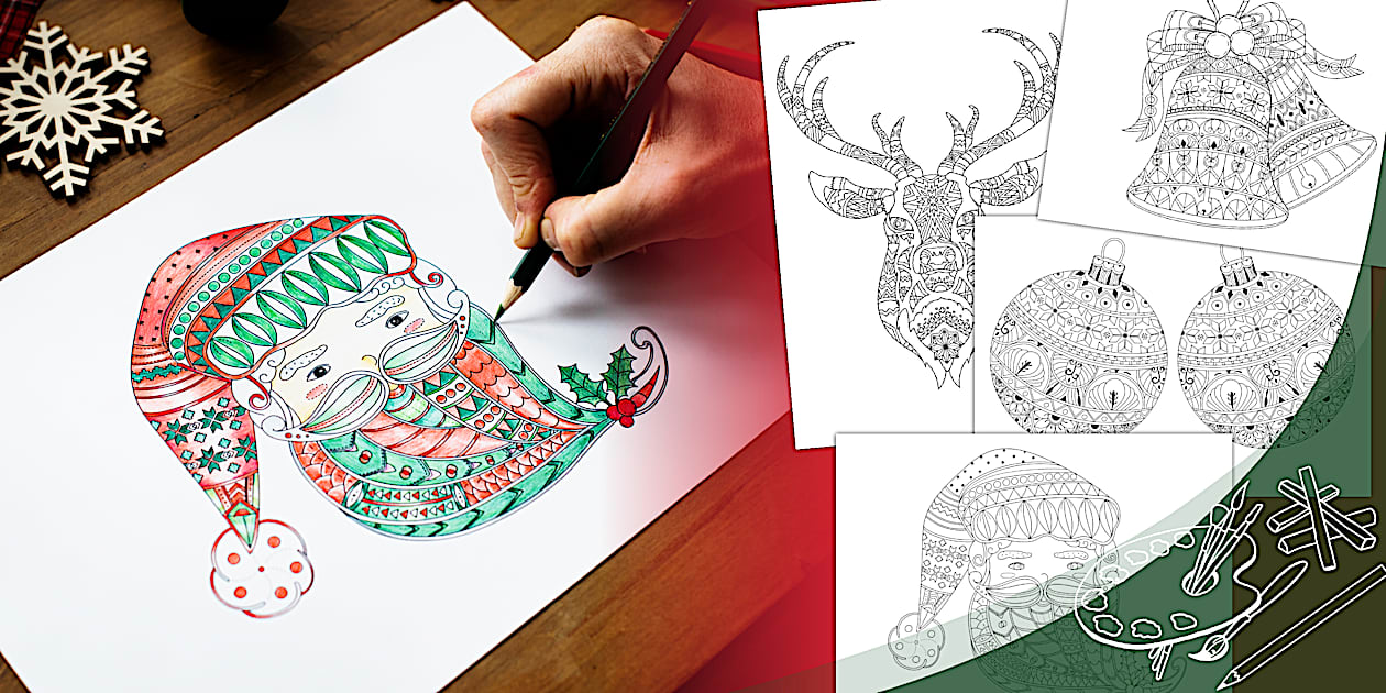 Christmas Mindfulness Colouring Activity Posters Pack