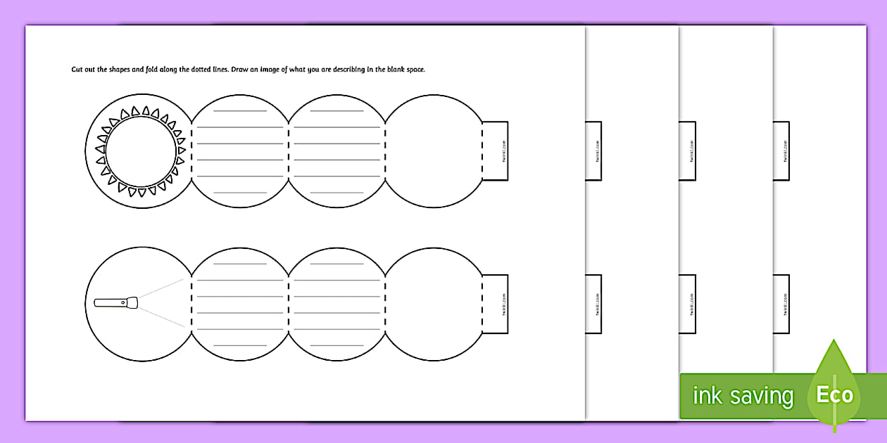 Light Concertina Booklet (teacher made) - Twinkl