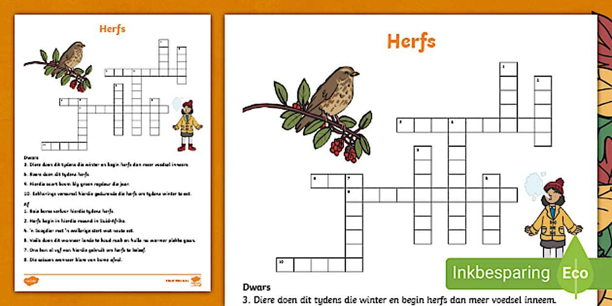 Herfs Blokkiesraaisel - Twinkl