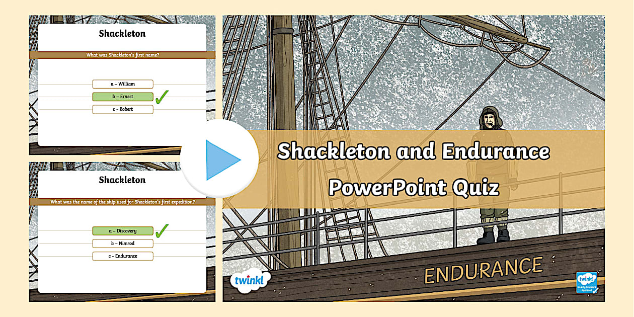 Shackleton Quiz - PowerPoint Game for CfE 2nd Level Learners