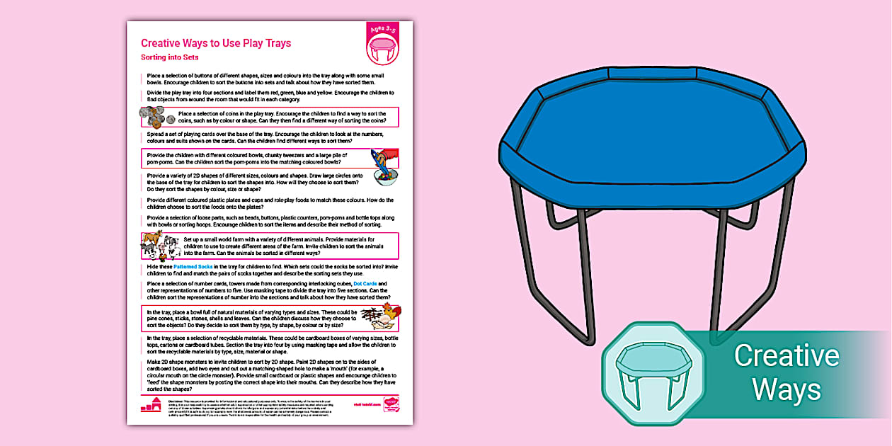 EYFS Play Trays: Sorting into Sets (teacher made) - Twinkl