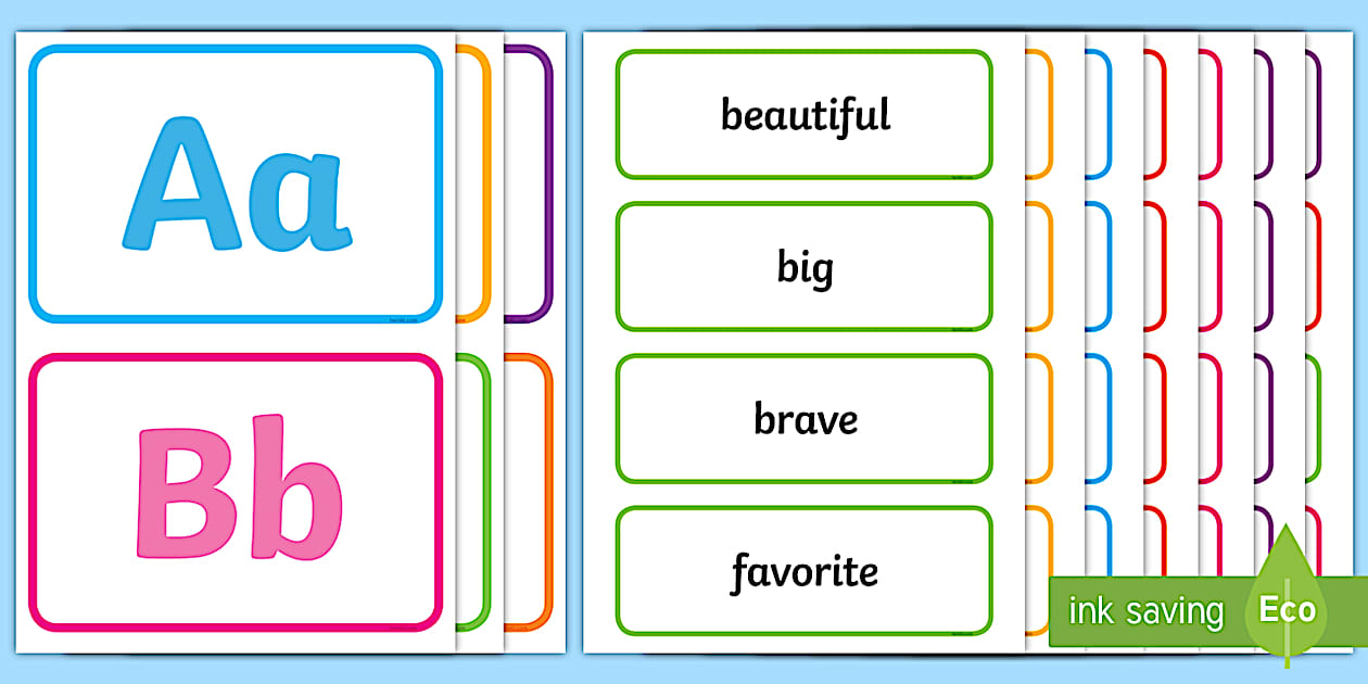 Kindergarten Vocab Wall Template - ELA Resources - Twinkl