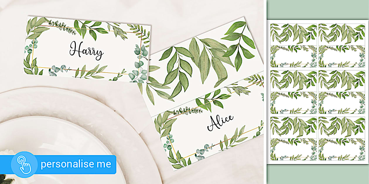 Editable Tropical Place Name Cards | Twinkl Party - Twinkl