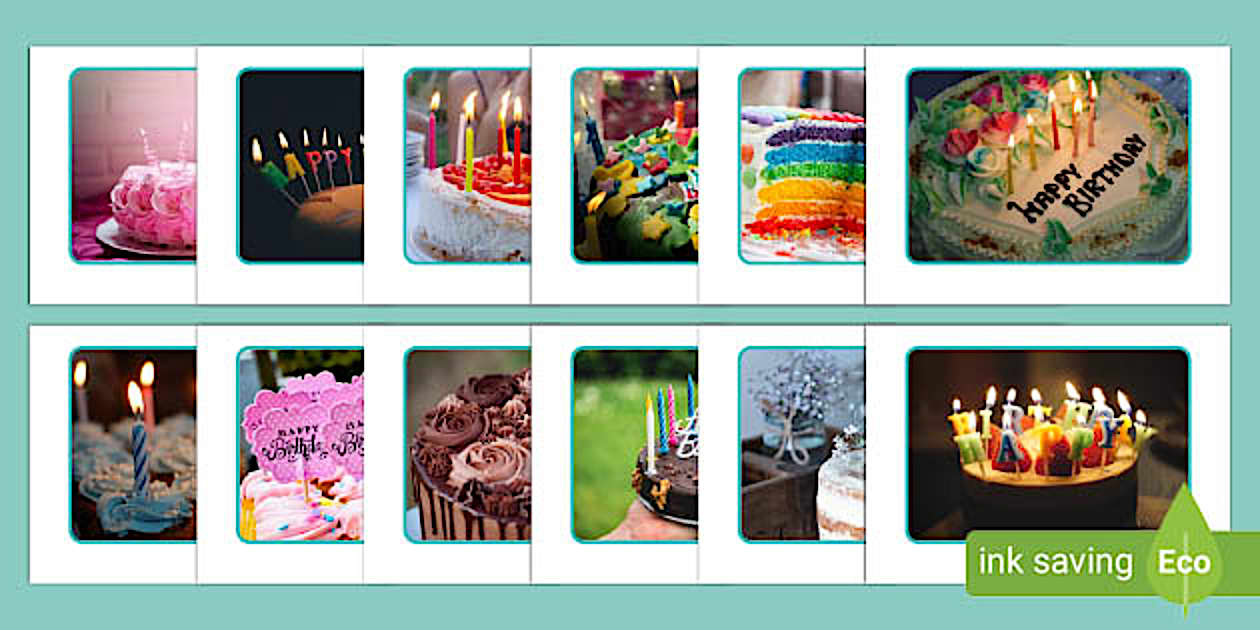 Birthday Cake Display Photo Pack - Twinkl - KS1