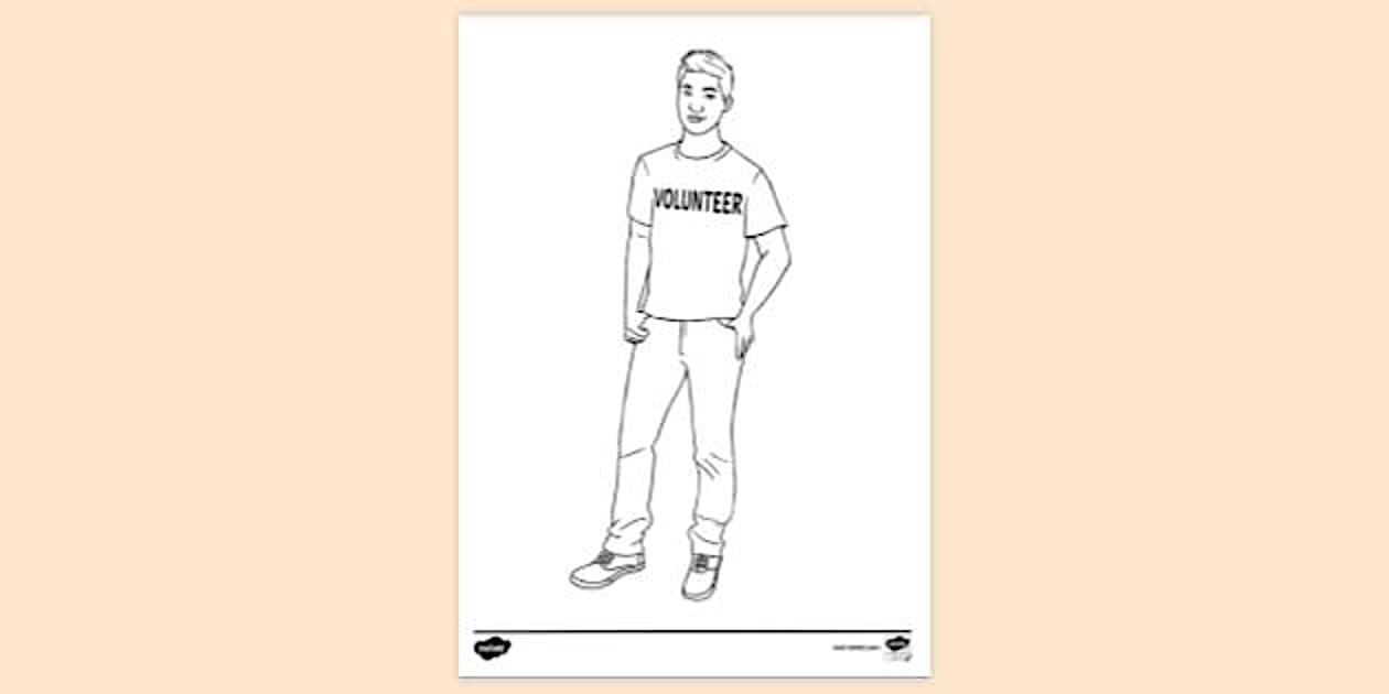 Colouring Page of Person Colouring | Colouring Sheets