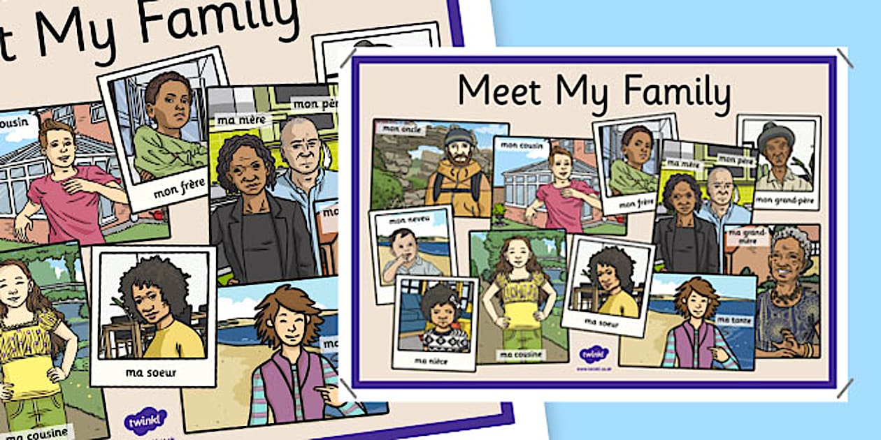 French Meet My Family Display Poster - Twinkl