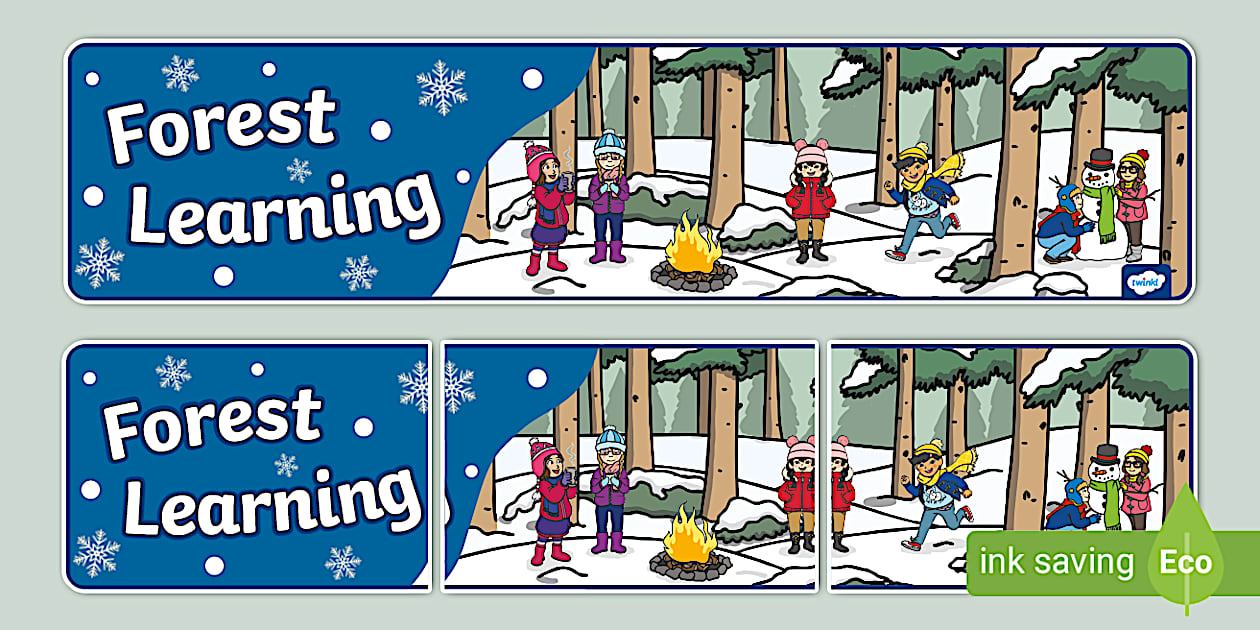 Winter-Themed Forest Learning Banner (Teacher-Made) - Twinkl
