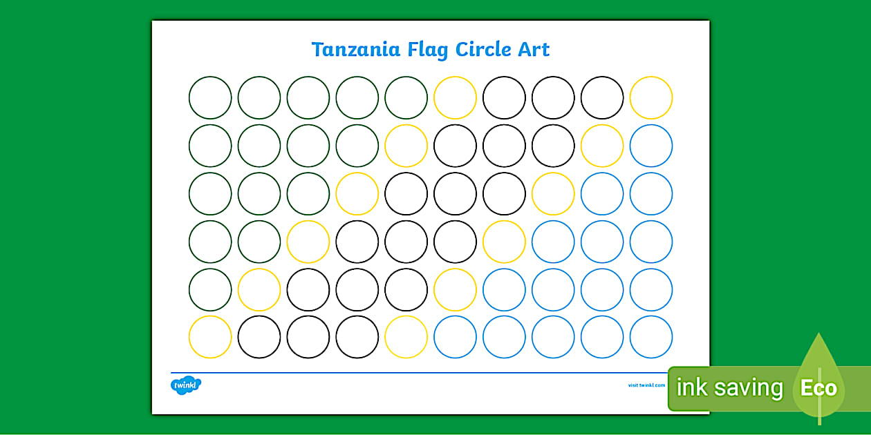 Tanzania Flag Circle Art Worksheet - Flags | Twinkl