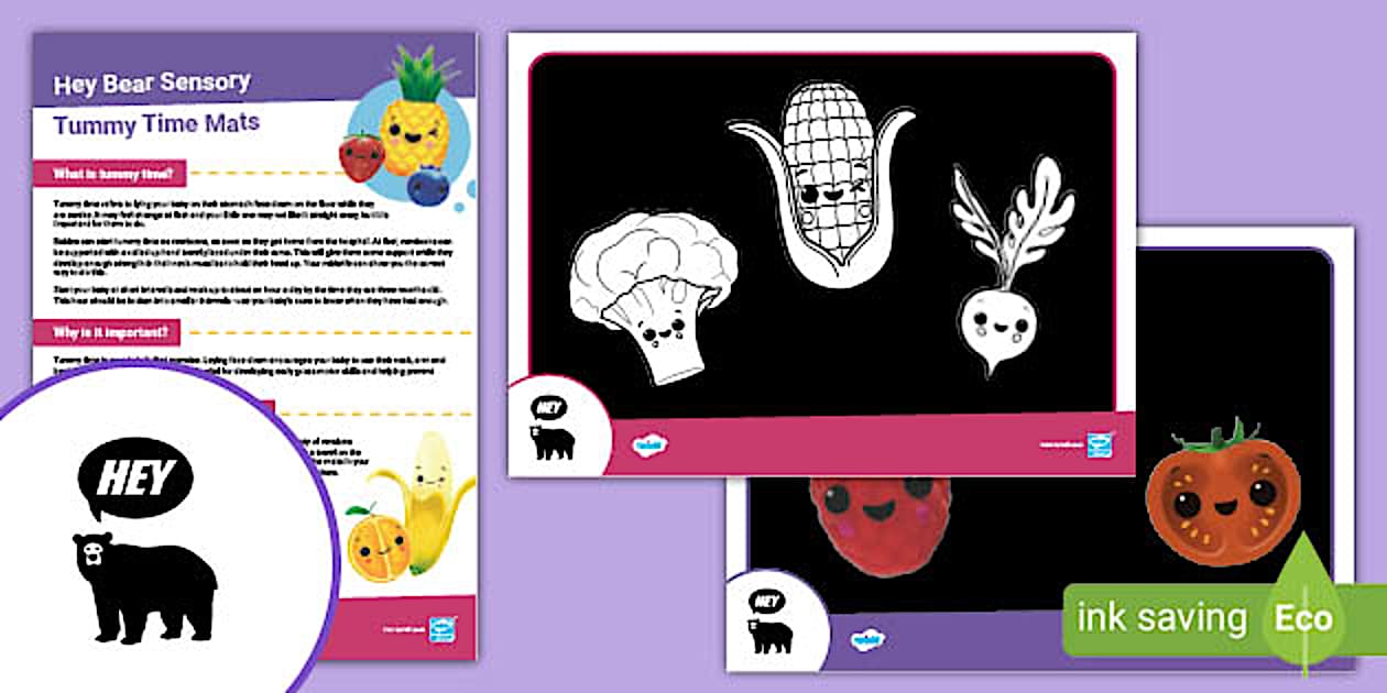Hey Bear Sensory: Tummy Time Mat (teacher made) - Twinkl