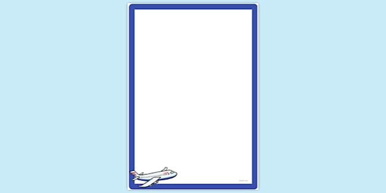 Plane Page Border (teacher made) - Twinkl