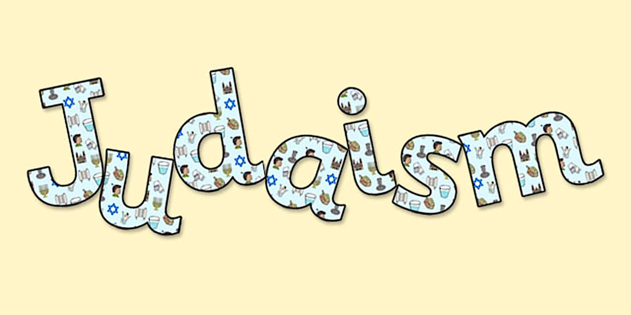 'Judaism' Display Lettering (teacher made) - Twinkl