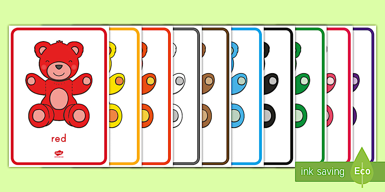 Color Bear Posters - Color Words - Teaching Resource