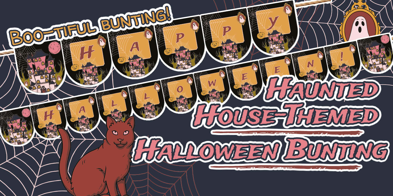 * NEW * Haunted House-Themed Halloween Bunting