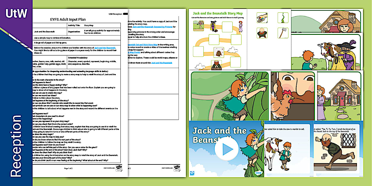 EYFS Jack and the Beanstalk Story Map Adult Input Plan