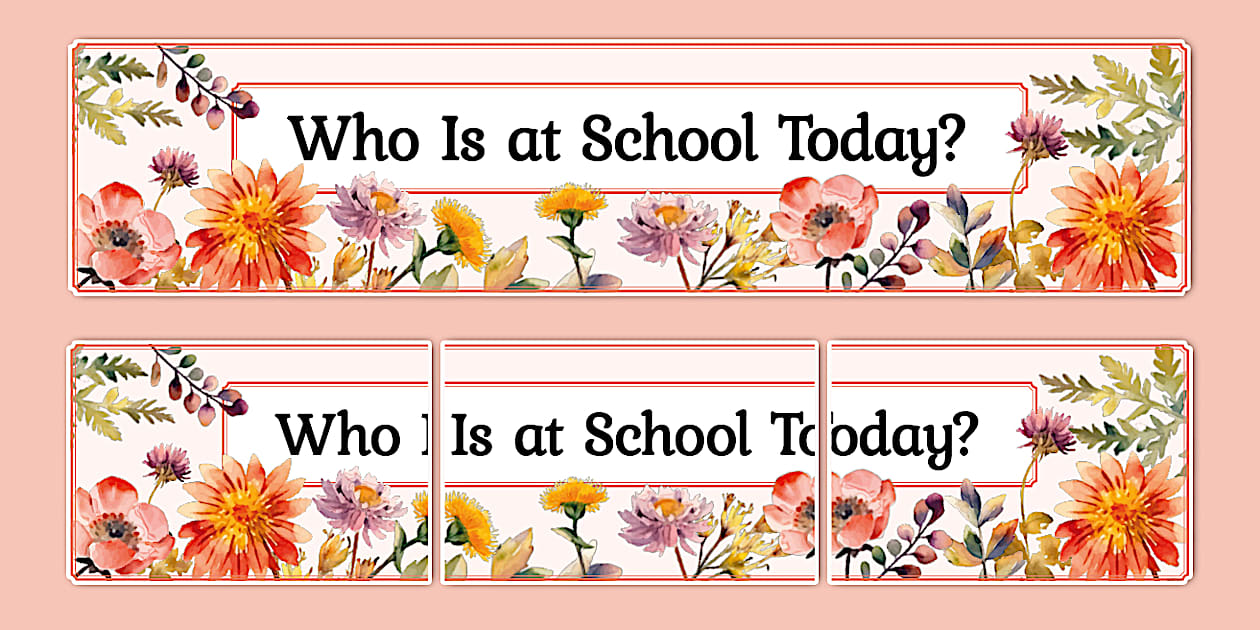 Wildflower Botanical Themed Self-Registration Display Banner