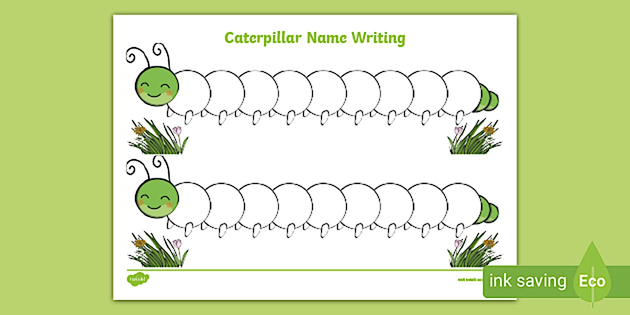 Caterpillar Name Writing Activity (teacher made) - Twinkl