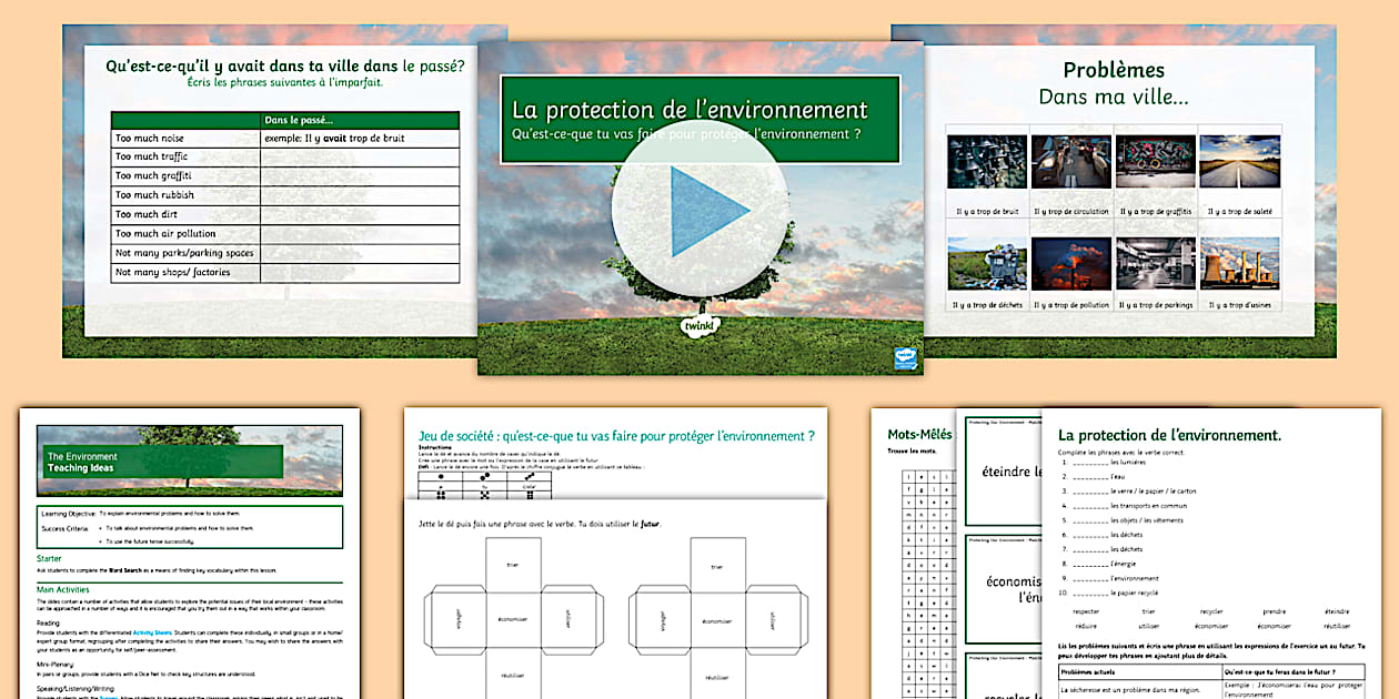 The Environment Lesson 3: Protecting Our Environment Lesson Pack French