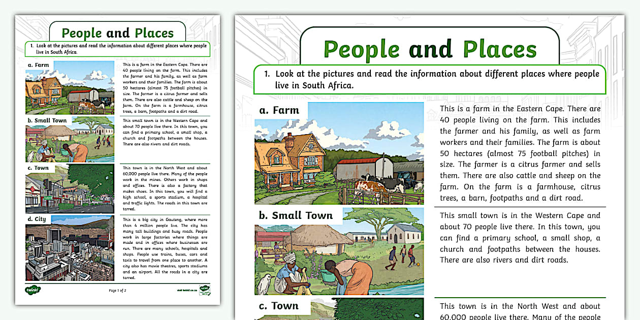 Grade 4 Social Science: People and Places - Twinkl