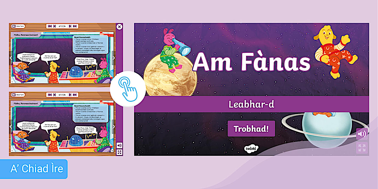 Am Fànas - Leabhar-d eadar-ghnìomhach le fuaim - Twinkl