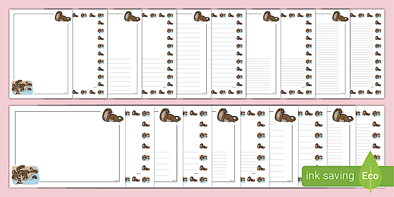 Sea Otter Page Border Pack (teacher made) - Twinkl