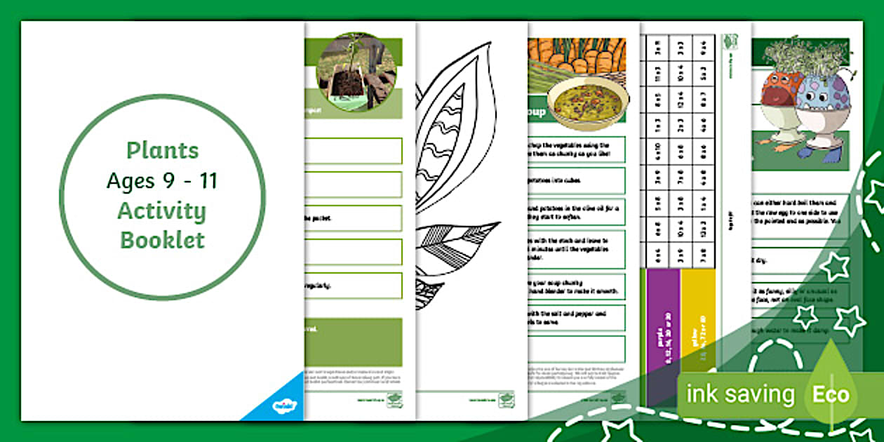 Plant-Themed Activity Booklet (Ages 9 - 11) (teacher made)
