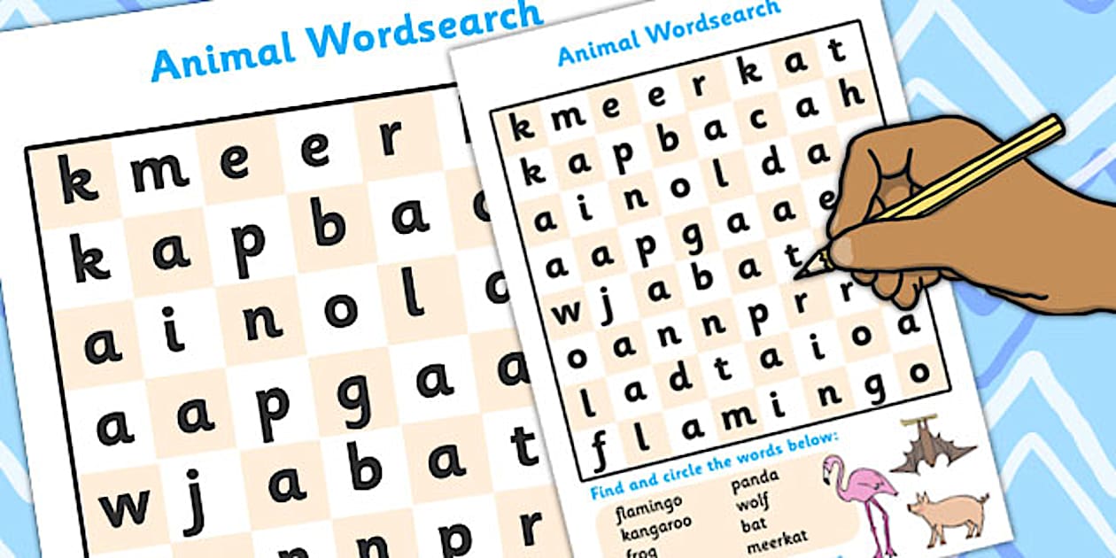Animal Vocabulary Wordsearch - Animal Vocabulary Game