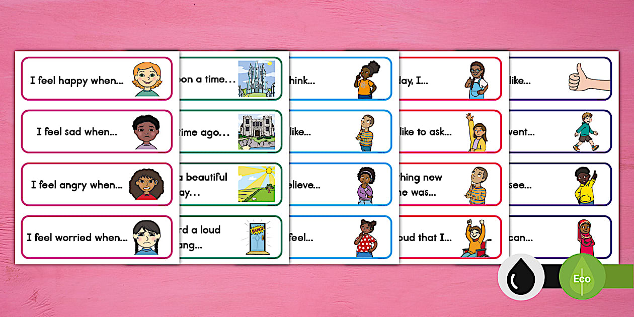 Sentence Starter For Kids Pack - Grades K-3