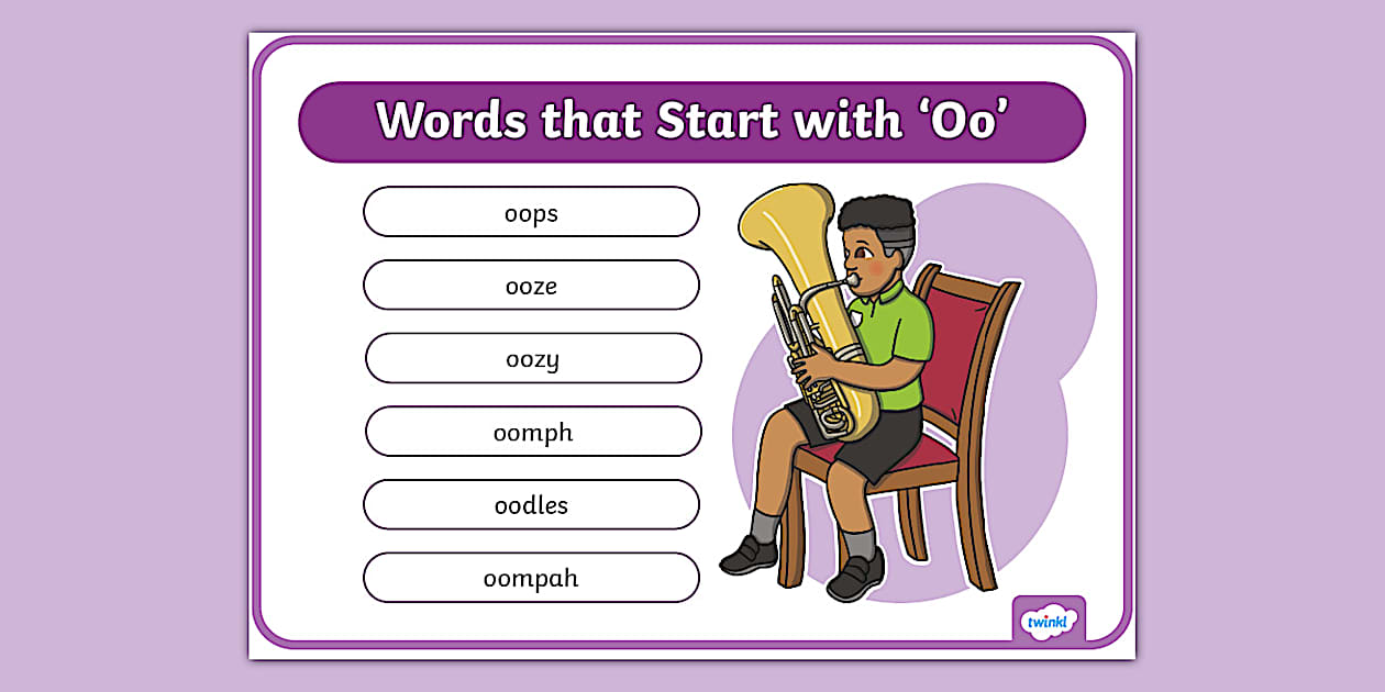 Words That Start with 'oo' Word Mat (teacher made) - Twinkl