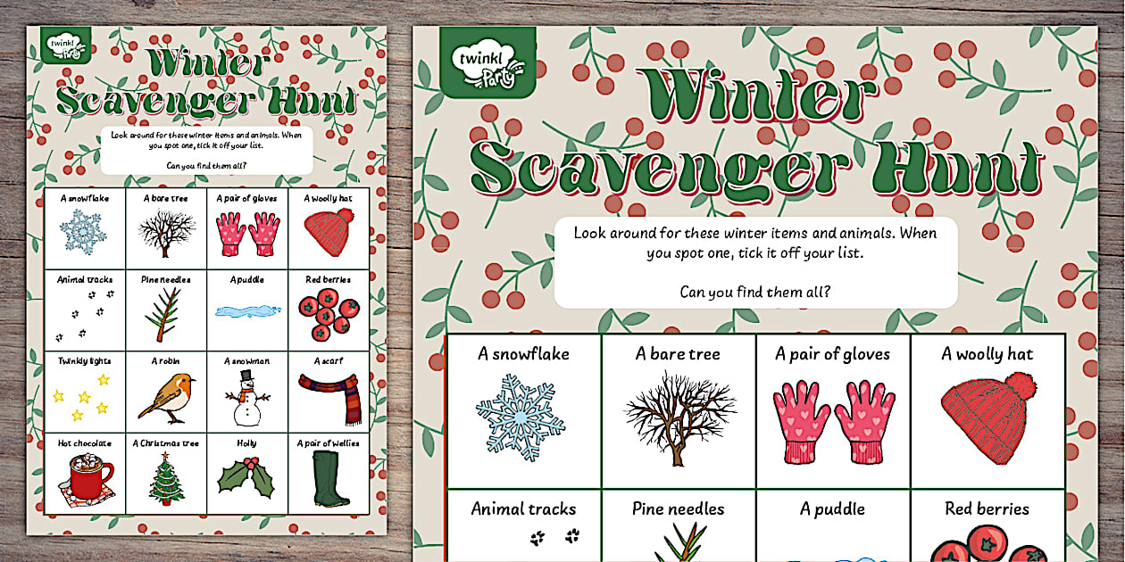 Winter Scavenger Hunt Printable | Twinkl Party - Twinkl