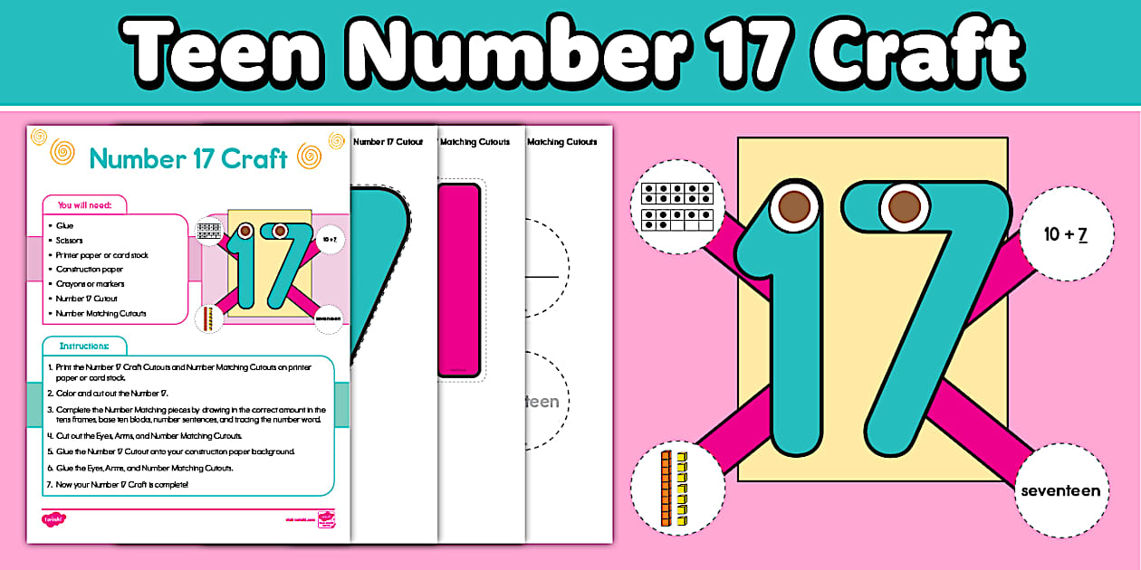 Teen Number 17 Craft