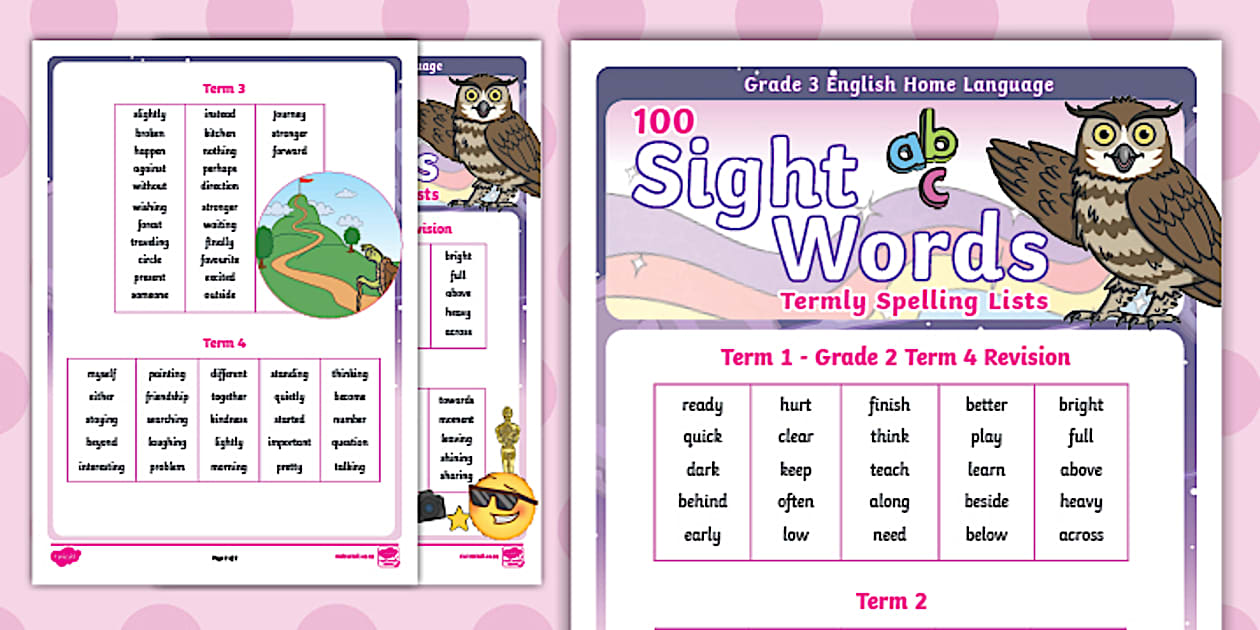 100 Grade 3 Sight Words Spelling Lists (teacher made)