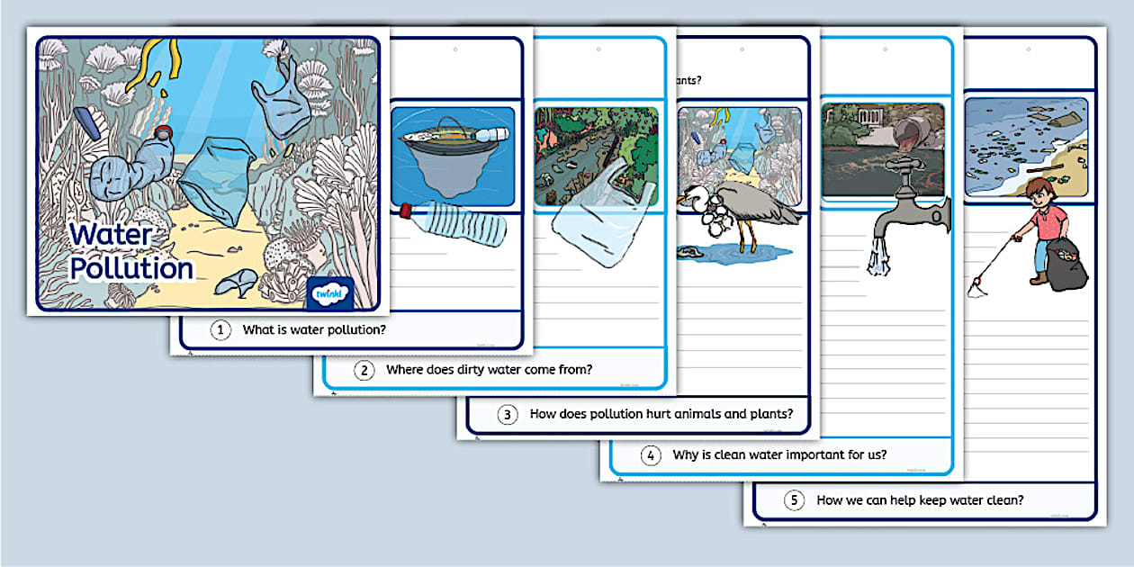 Water Pollution Flipbook (teacher made) - Twinkl
