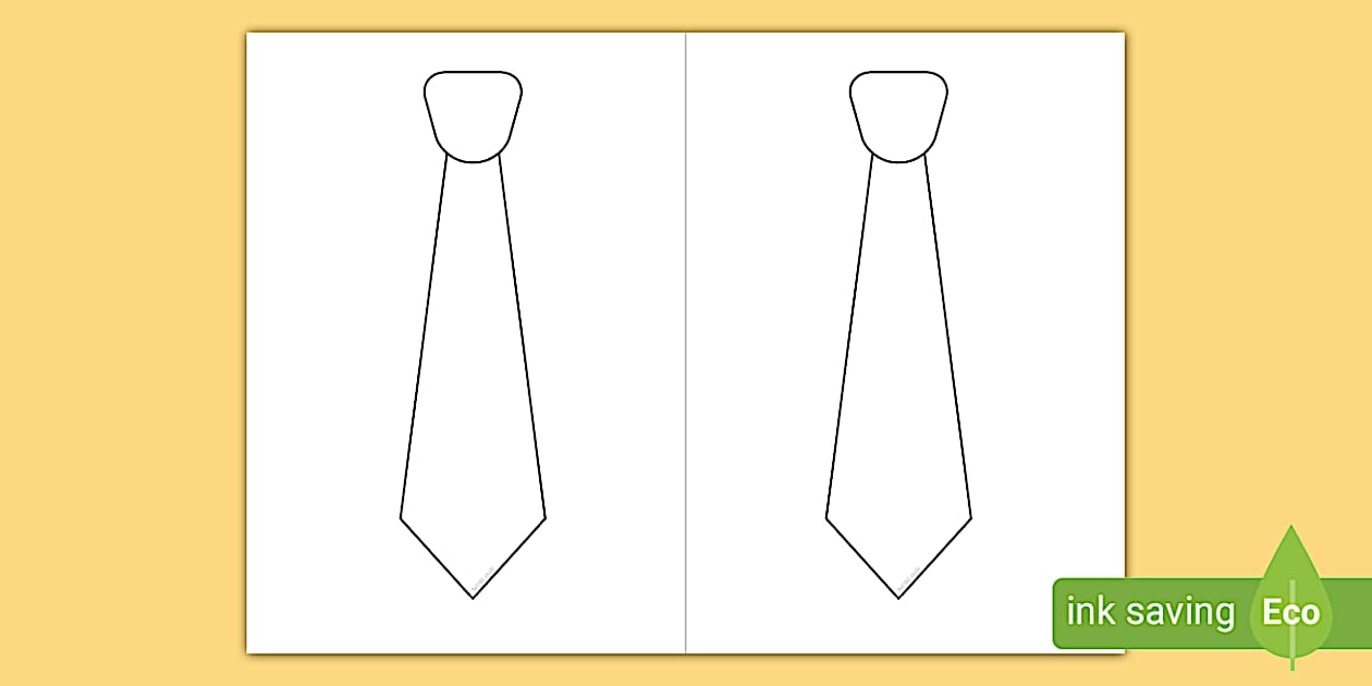 Tie Template (teacher made) - Twinkl