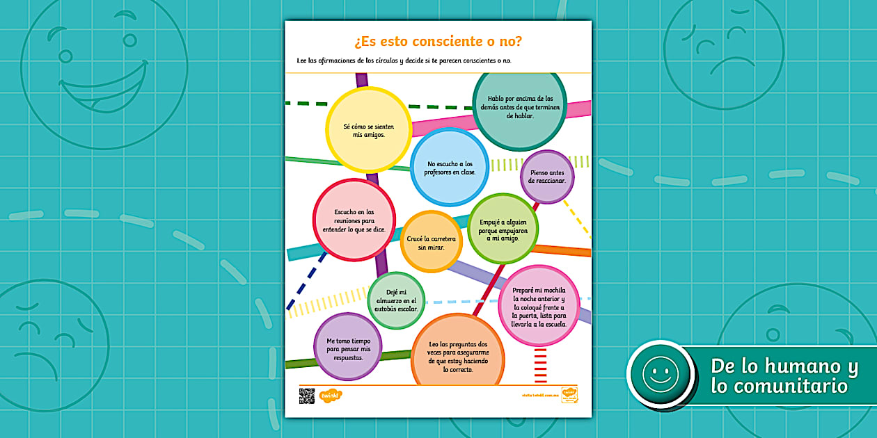 Actos conscientes - cartel (Teacher-Made) - Twinkl