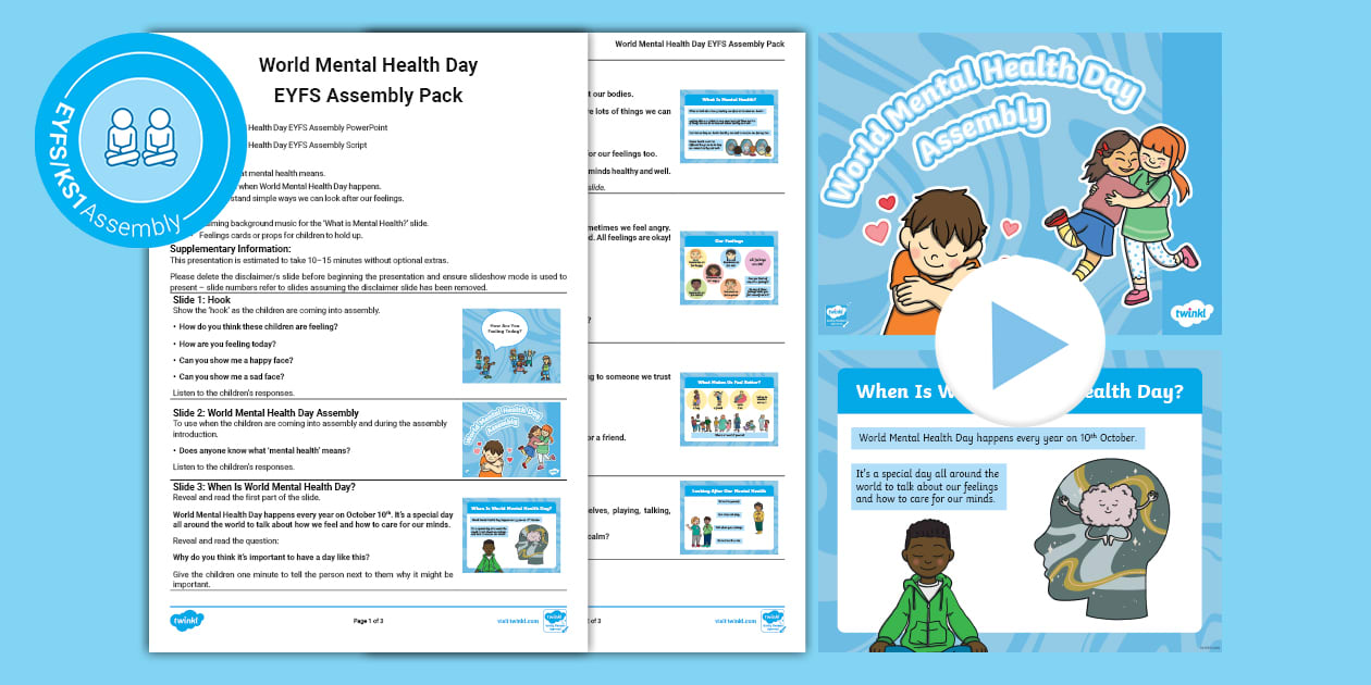 World Mental Health Day EYFS Assembly Pack - Twinkl