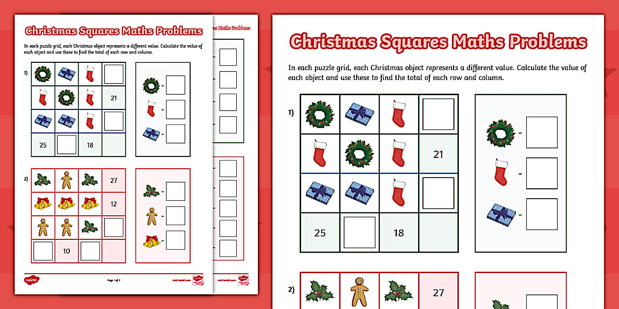 👉 UKS2 Christmas Maths Puzzle (teacher made) - Twinkl