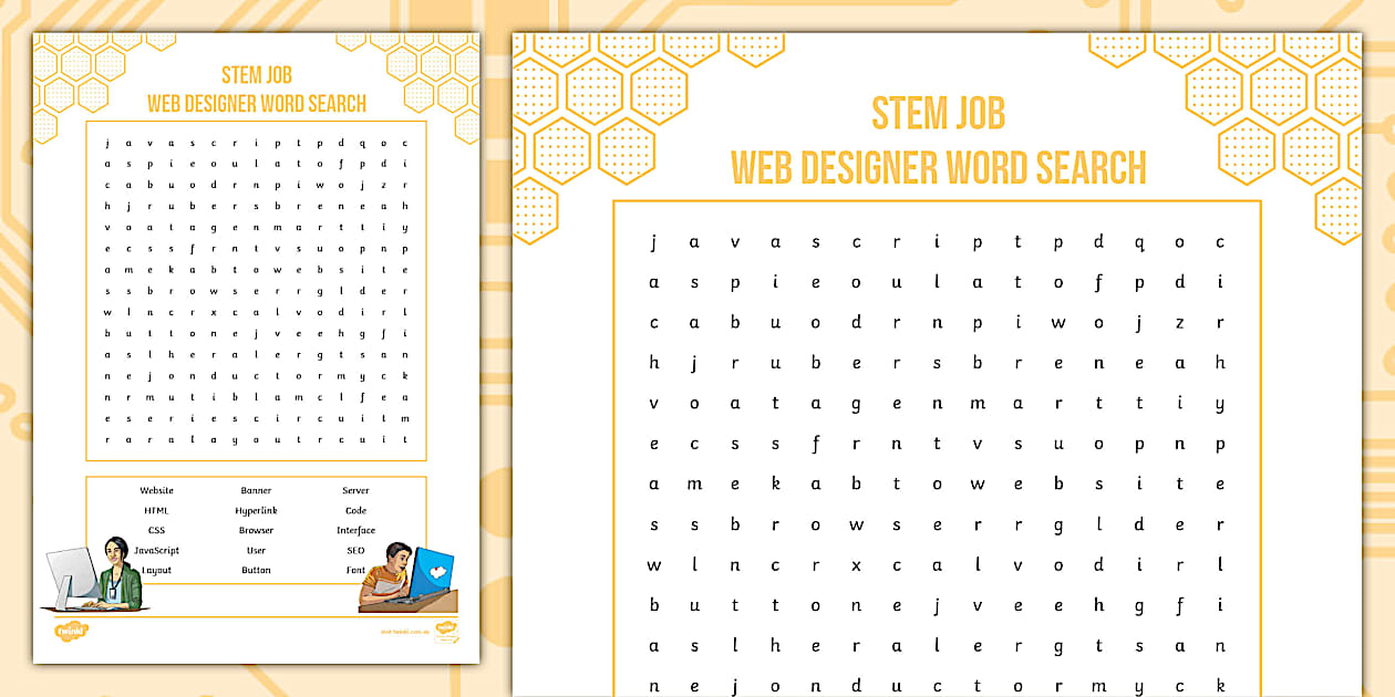Web Designer Word Search - Primary Education Resources