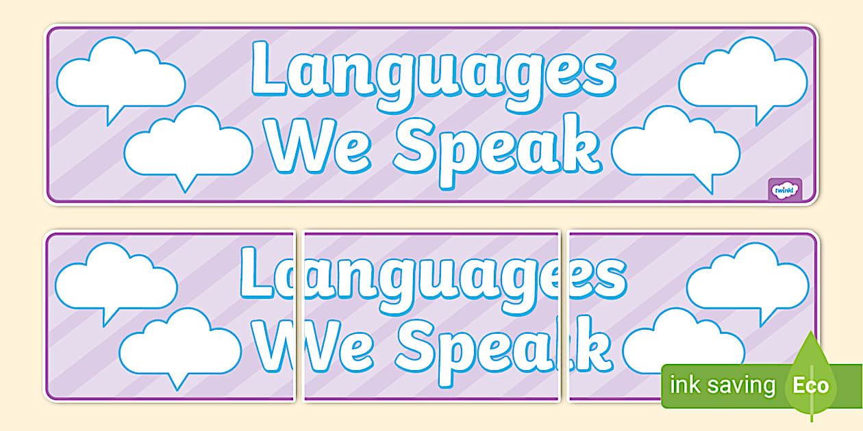 👉 Languages We Speak Display Banner (teacher made)