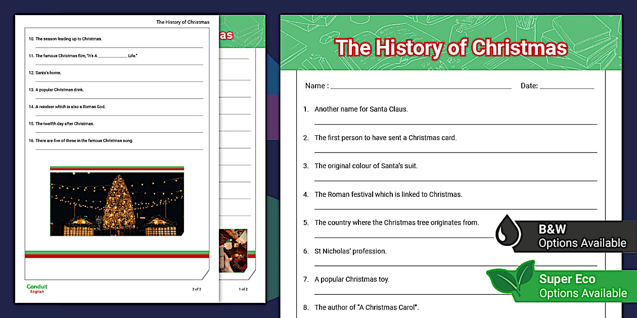 The History of Christmas Quiz (teacher made) - Twinkl