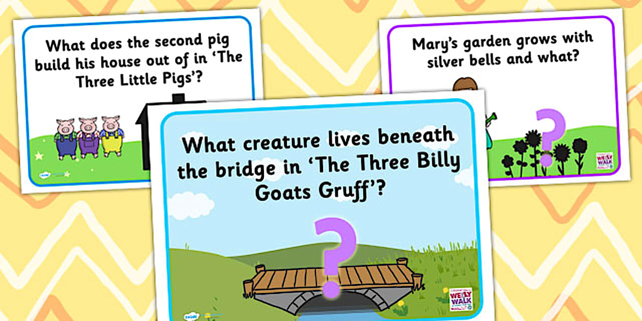 Traditional Tales and Nursery Rhyme Quiz Trail - Twinkl