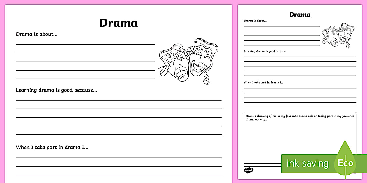Drama Reflection Template - Teaching Resources - Twinkl