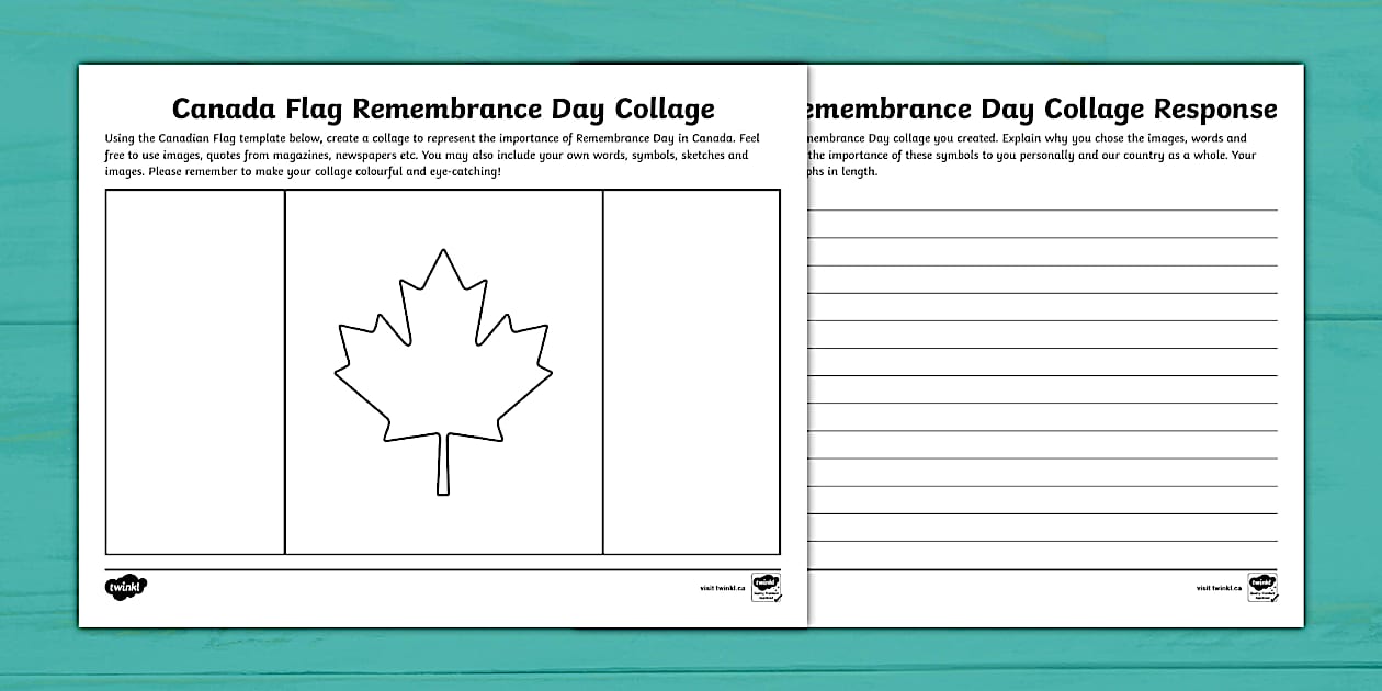 Canada Flag Remembrance Day I Twinkl Canada (teacher made)