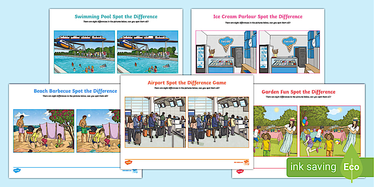 Summer Spot the Difference Activity Pack (teacher made)