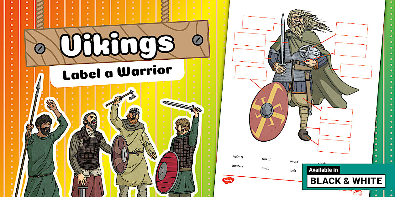 Label a Viking Worksheet - Twinkl KS2 History