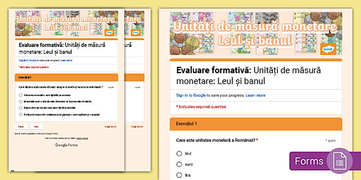 Clasa a III-a Leul și banul – Evaluare formativă/ Temă