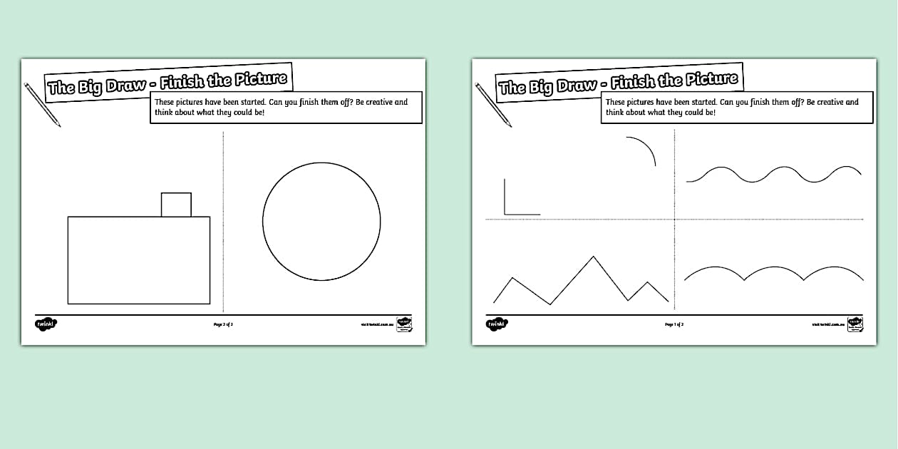 The Big Draw - Finish The Picture (teacher made) - Twinkl